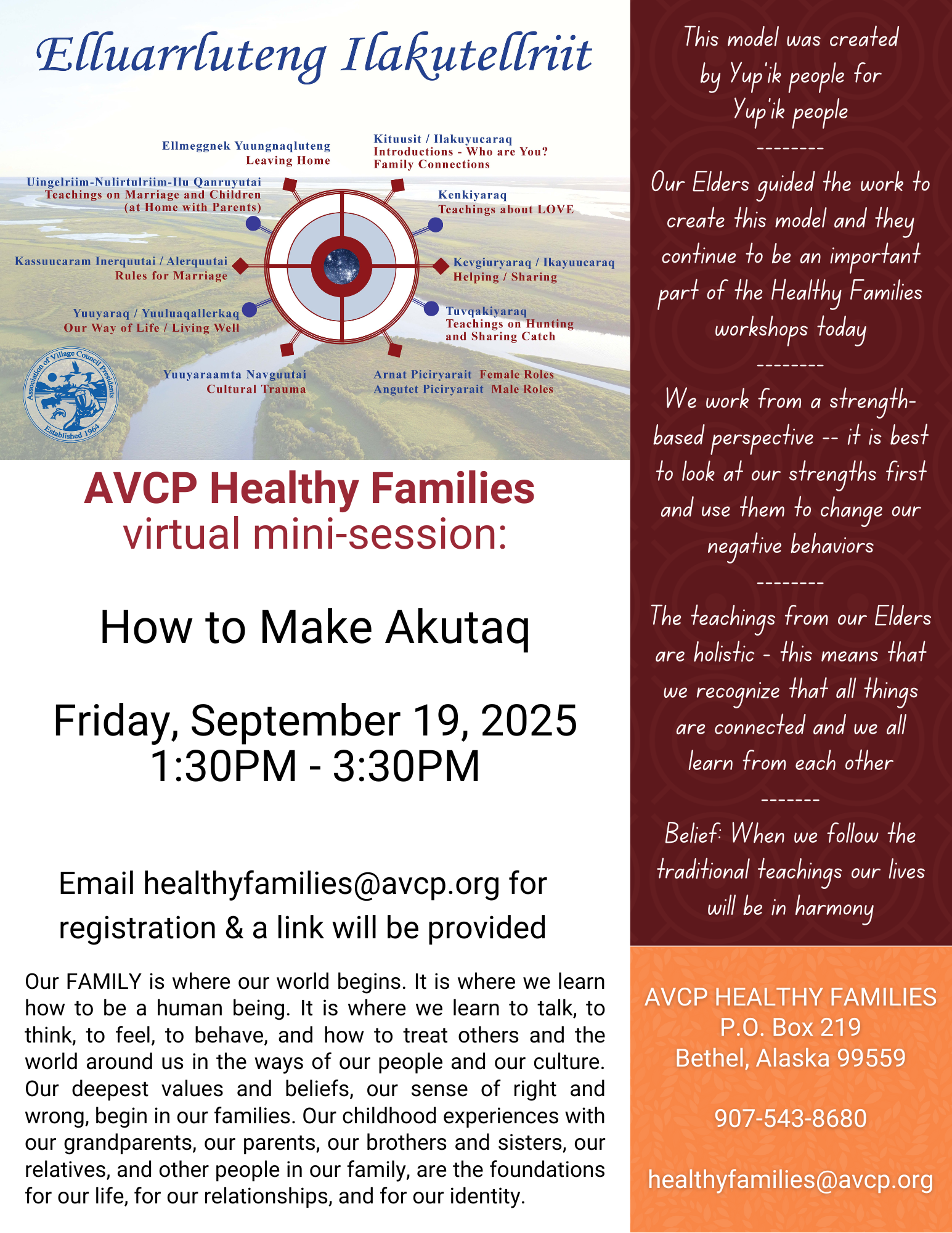 AVCP Healthy Families Virtual Mini-Session: How to Make Akutaq - AVCP